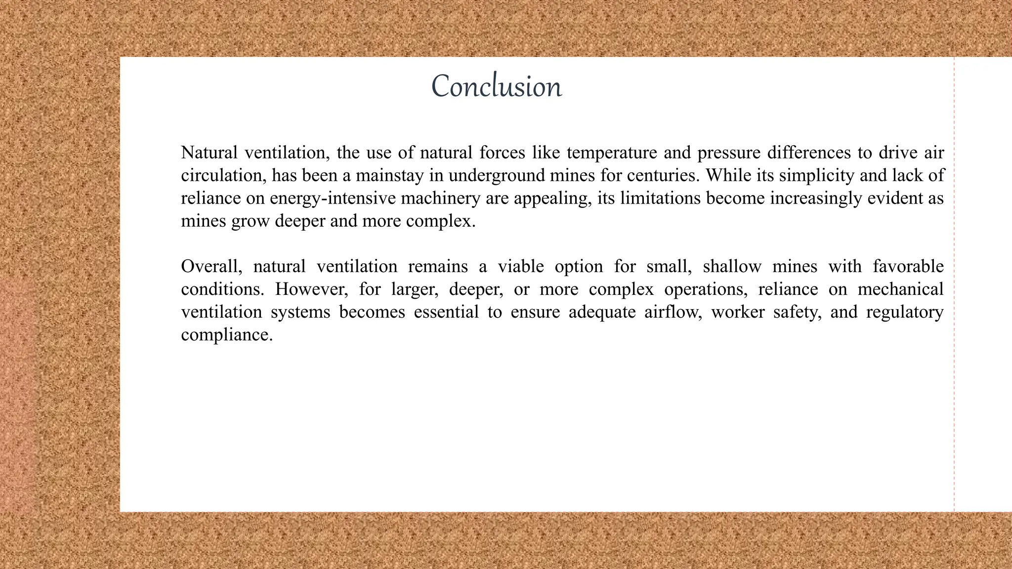 Natural Ventilation.pptx Mine ventilation | PPTX
