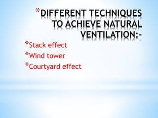 Natural ventilation for Building Artitechture | PPTX