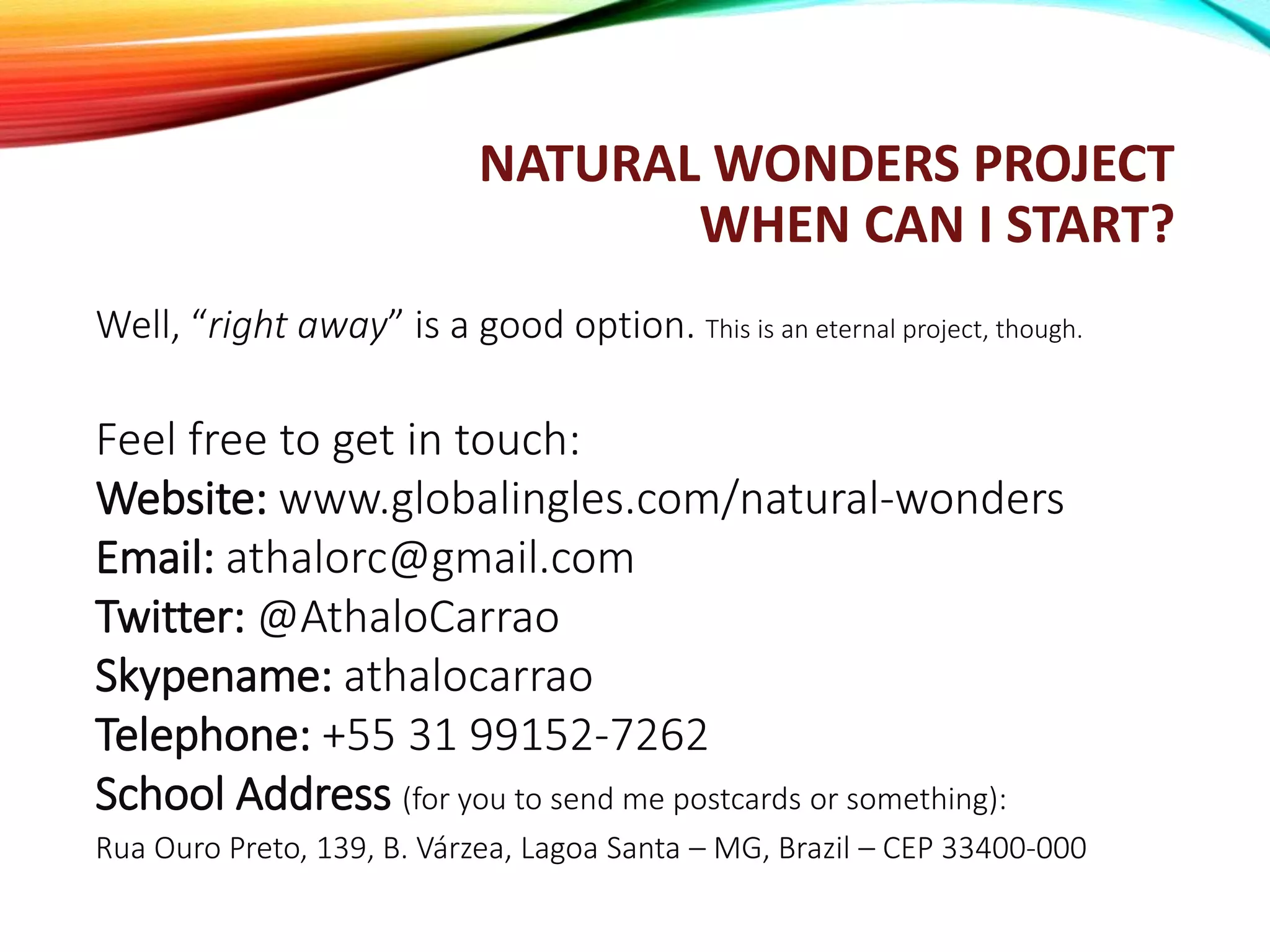 Natural Wonders Project | PPTX | Technology & Computing