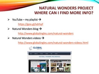 Natural Wonders Project | PPTX | Technology & Computing