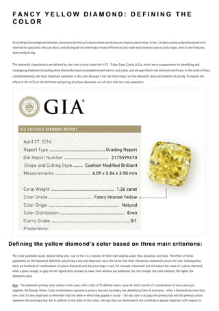 NATURAL YELLOW DIAMONDS BUYING GUIDE: RARITY, PRICES, ENGAGEMENT RINGS ...