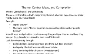 Comprehensive Guide to Literary Criticism for Year 11 Students | PPTX