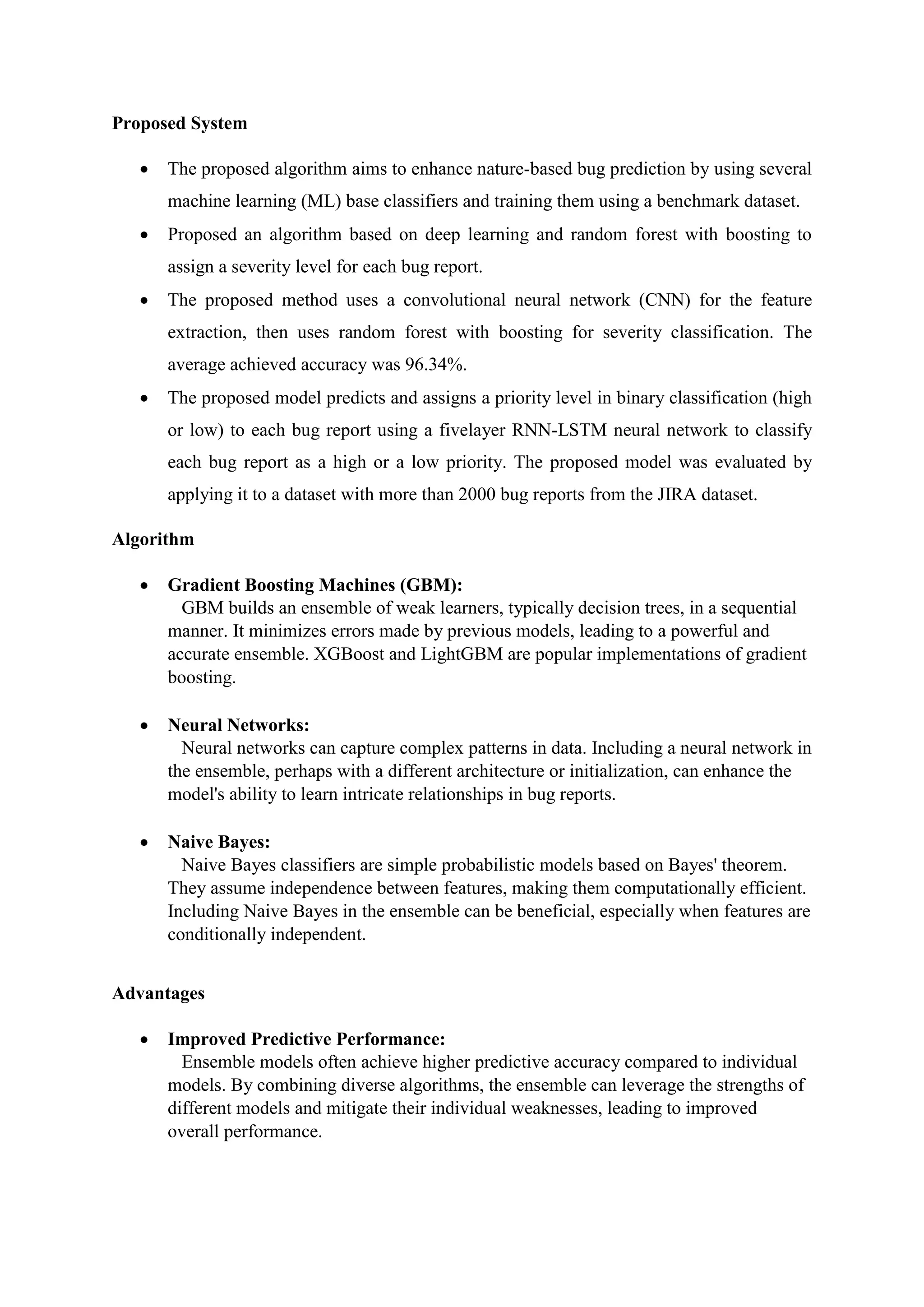 Nature Based Prediction Model Of Bug Reports Based On Ensemble Machine Learning Modeldocx