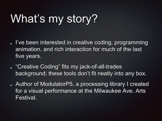 The Nature of Code via Cinder - Modeling the Natural World in C++ | PPTX