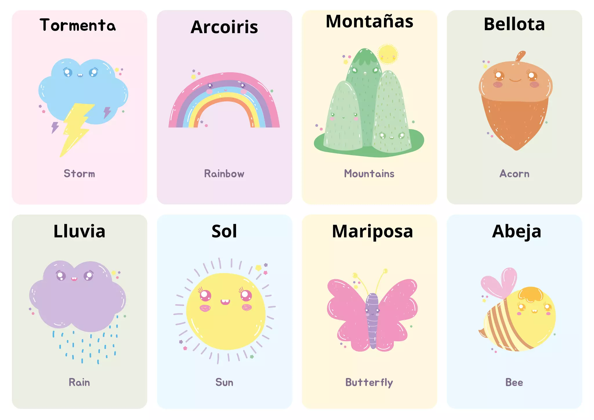 Nature - Spanish Vocabulary - Flashcards.pdf