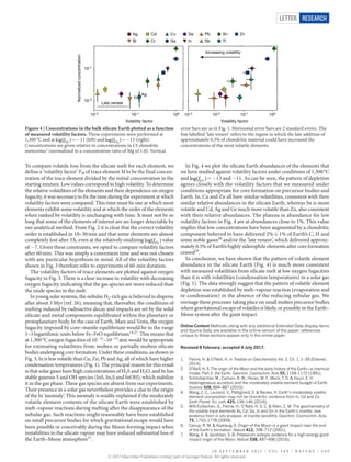 Earth’s volatile contents established by melting and vaporization | PDF