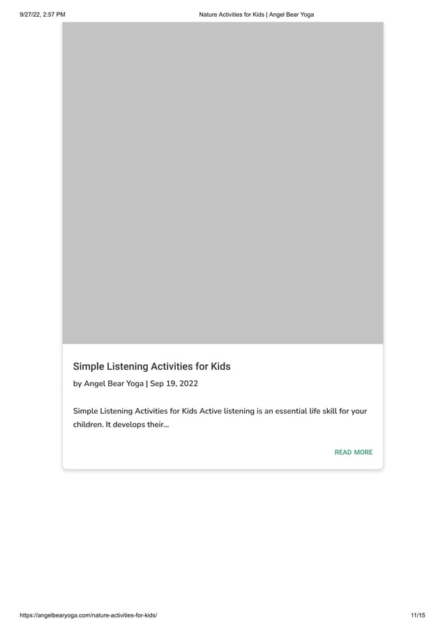 Nature Activities For Kids Nature Activities For Kids