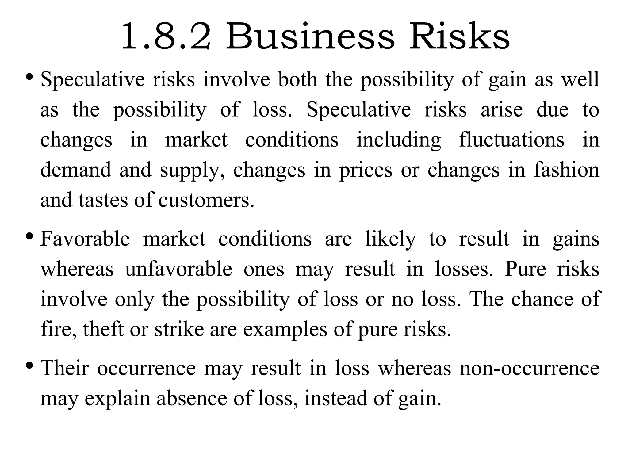 Nature and causes of business risks pgp | PPTX