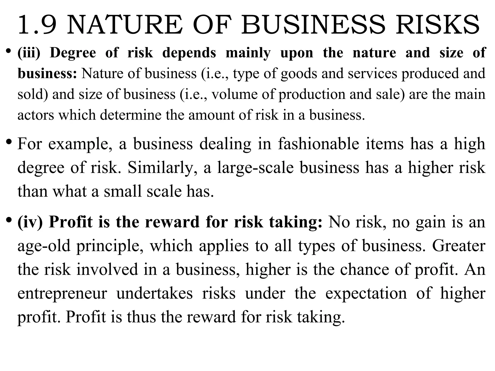 Nature and causes of business risks pgp | PPTX