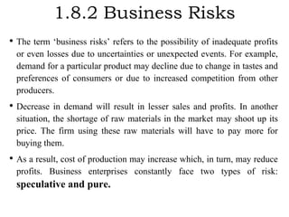 Nature and causes of business risks pgp | PPTX