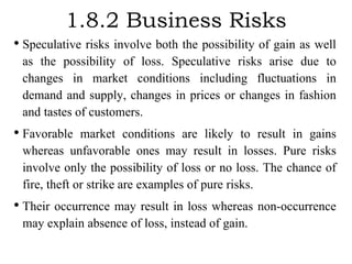 Nature and causes of business risks pgp | PPTX