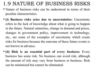 Nature and causes of business risks pgp | PPTX
