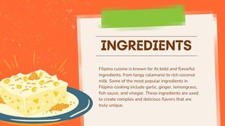 Nature and Characteristics of Philippine Cuisine.pptx