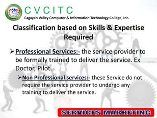 Nature and classification of service | PPTX | Business | Business and ...