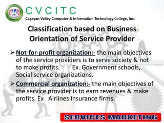 Nature and classification of service | PPTX | Business | Business and ...