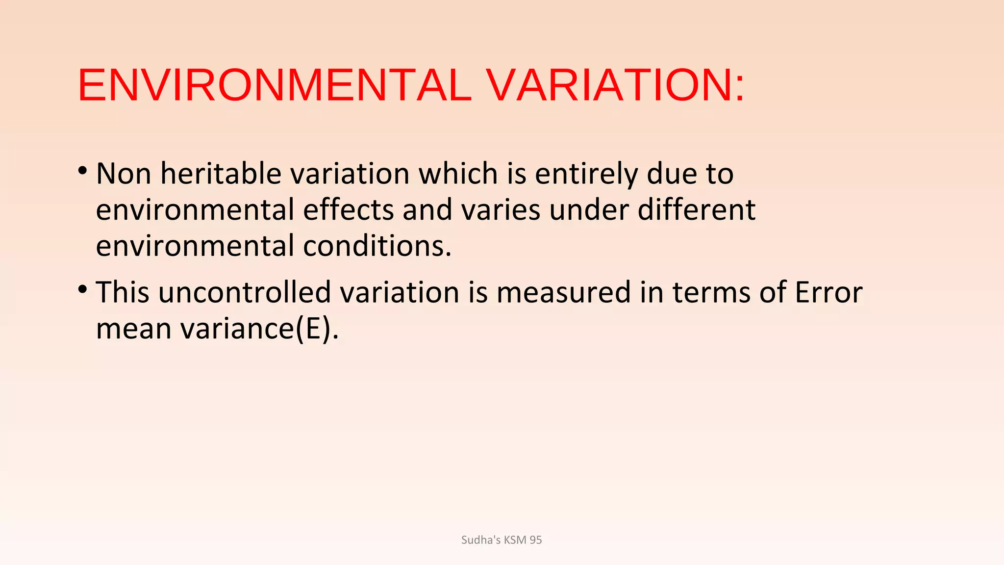 Nature and components of variability | PPT