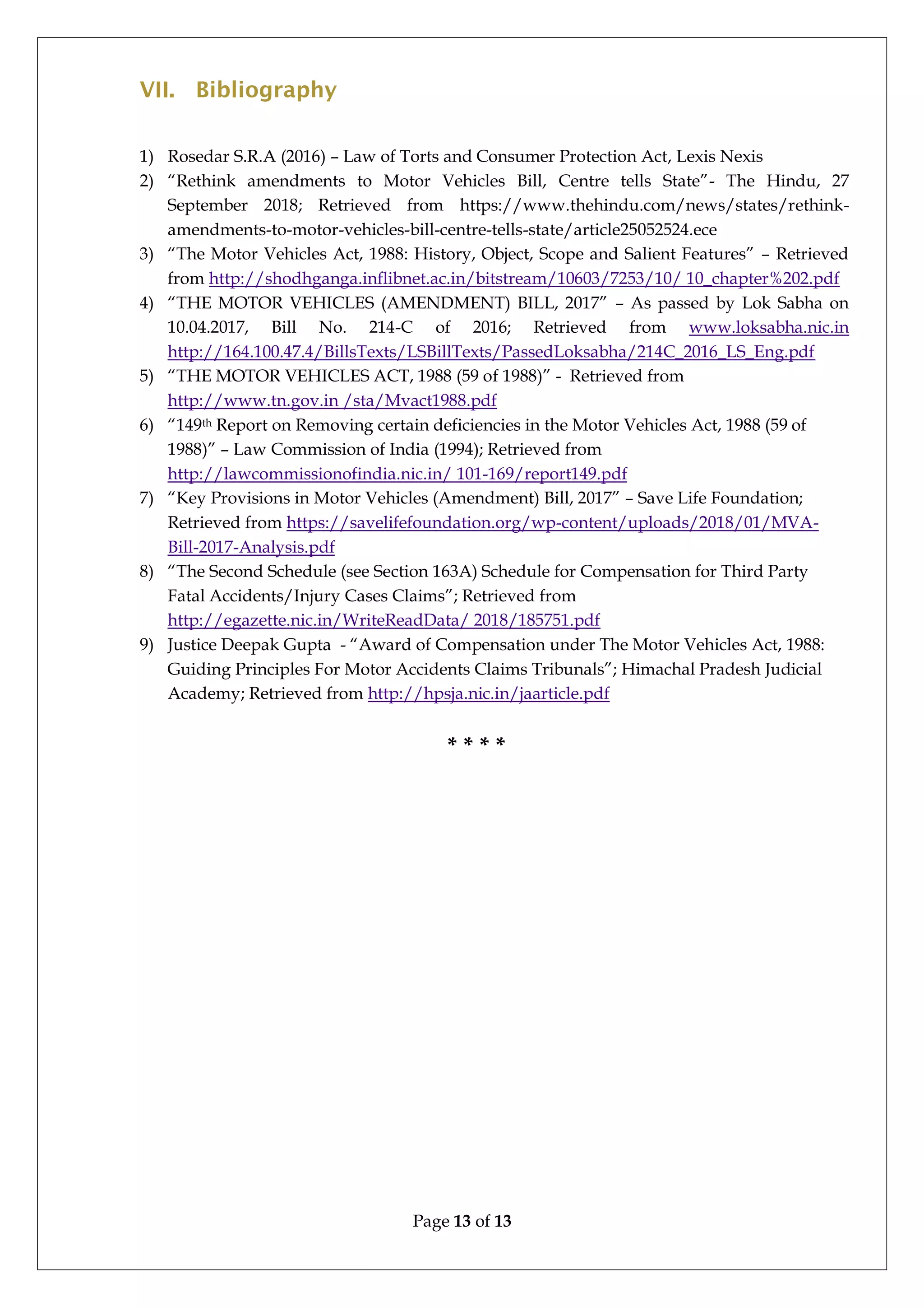 Nature and extent of insurer's liability under motor vehicles act 1988 | PDF