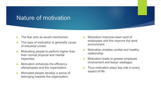 Nature and functions of motivation | PPTX