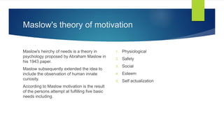 Nature and functions of motivation | PPTX