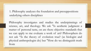 NATURE and FUNCTION of PHILOSOPHY POWERPOINT PRESENTATION | PPTX