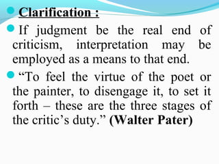 Nature and function of criticism | PPT
