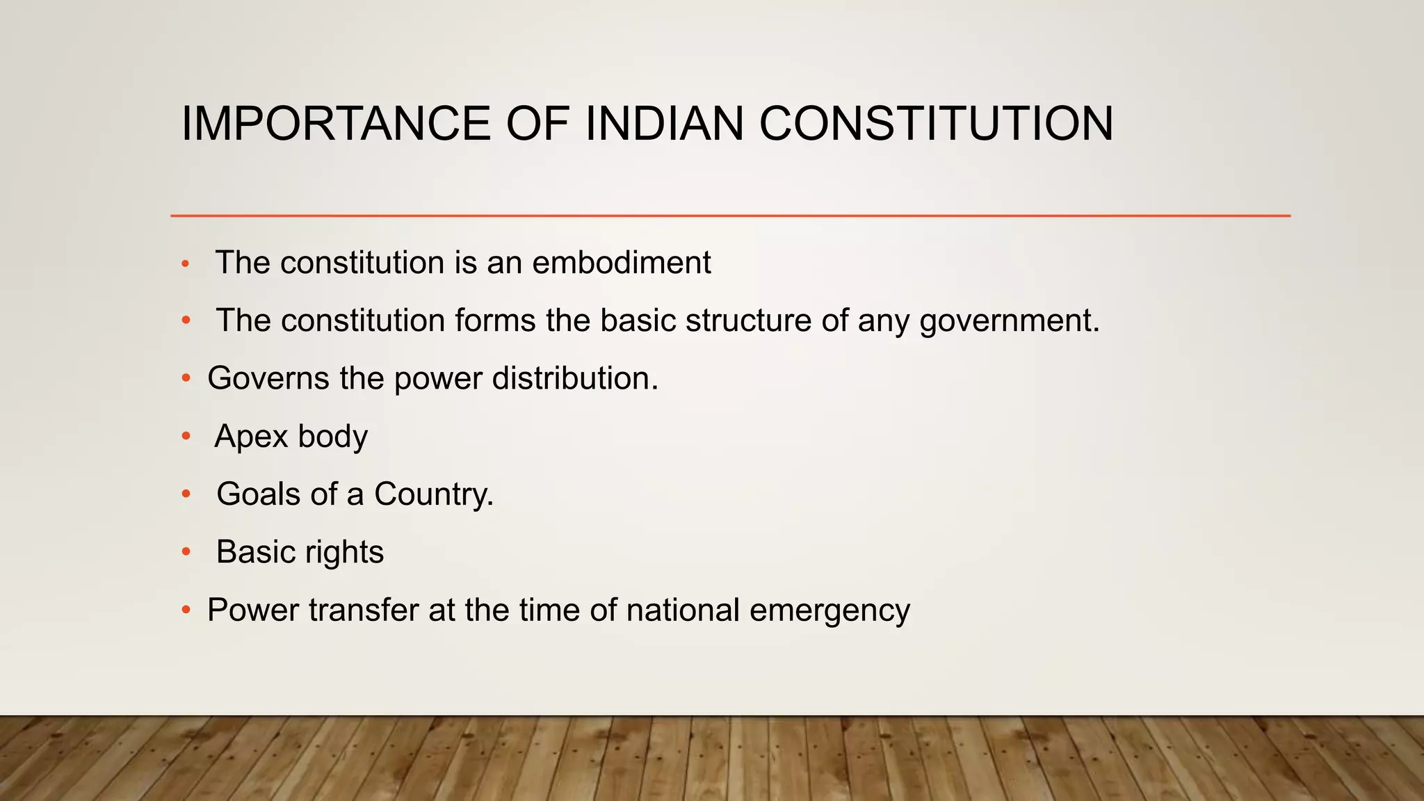 Nature and Importance of Indian Constitution | PPTX