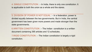 Nature and Importance of Indian Constitution | PPTX