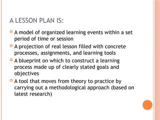 Nature and Importance of Lesson Planning.pptx