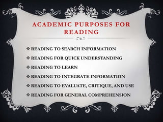 nature and meaning of reading | PPTX