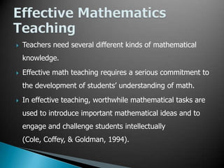 Nature and principles of teaching and learning math | PPTX