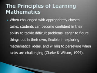 Nature and principles of teaching and learning math | PPTX
