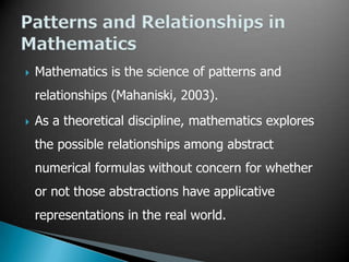 Nature and principles of teaching and learning math | PPTX