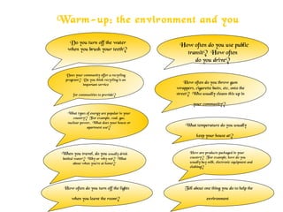 Nature and science ESL activities | PPT