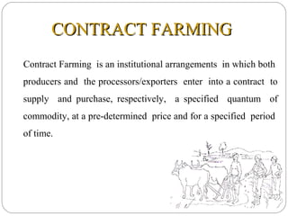 Nature and scope of contract farming in india | PPT