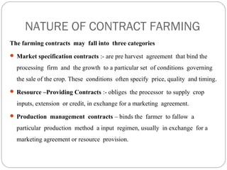Nature and scope of contract farming in india | PPT
