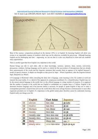 Nature and Scope of English Language in Today's World | PDF