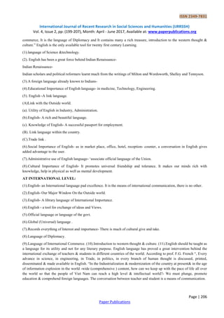 Nature and Scope of English Language in Today's World | PDF