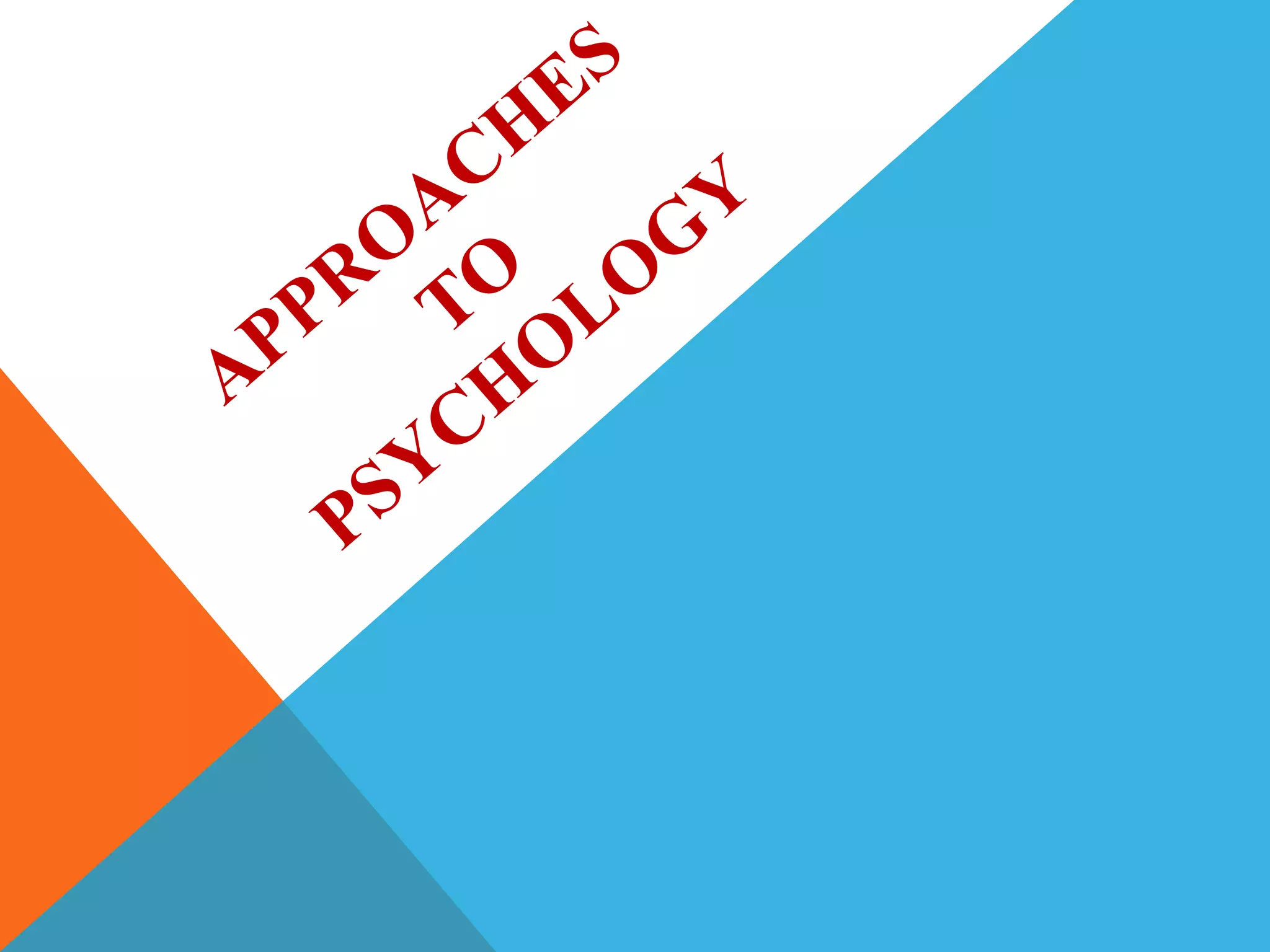 Approaches to Psychology .pptx