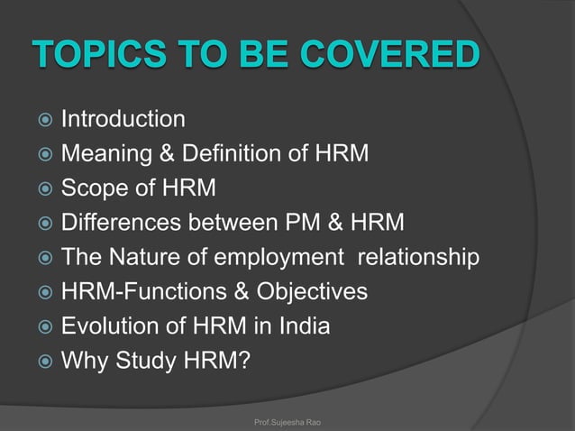 Nature and scope of hrm | PPT | Human Resources | Business