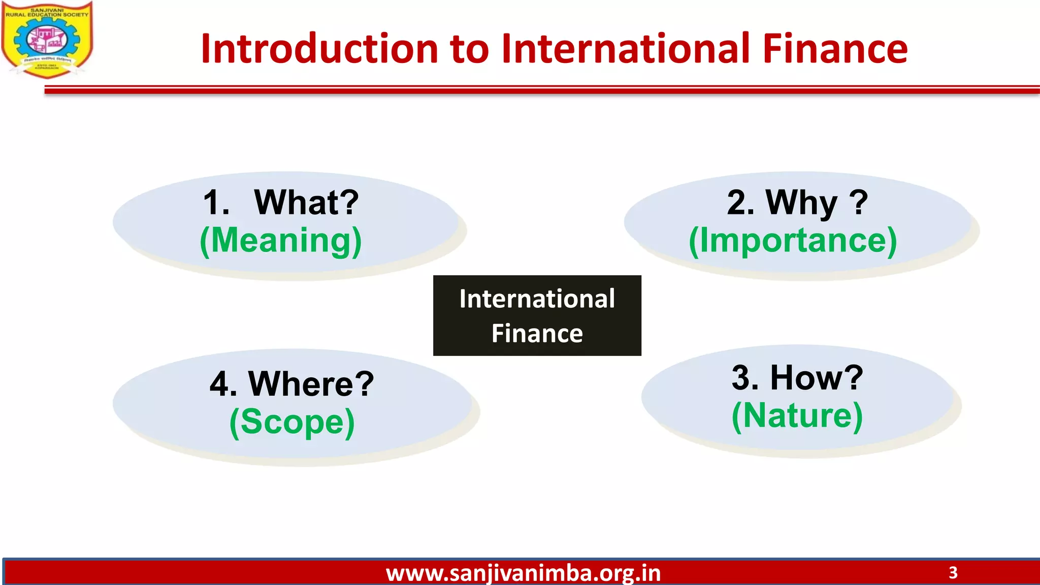 Nature and scope of international finance | PDF