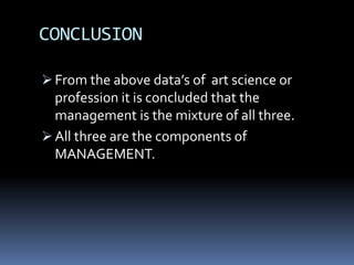 Nature and scope of management | PPTX
