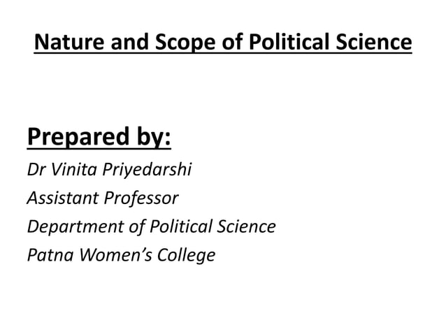 Nature and Scope of Political Science.pdf | Politics