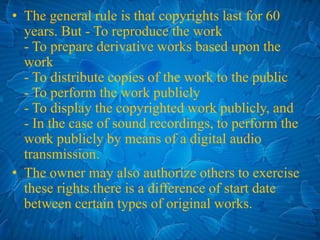 Nature and scope of protection of copyright | PPTX