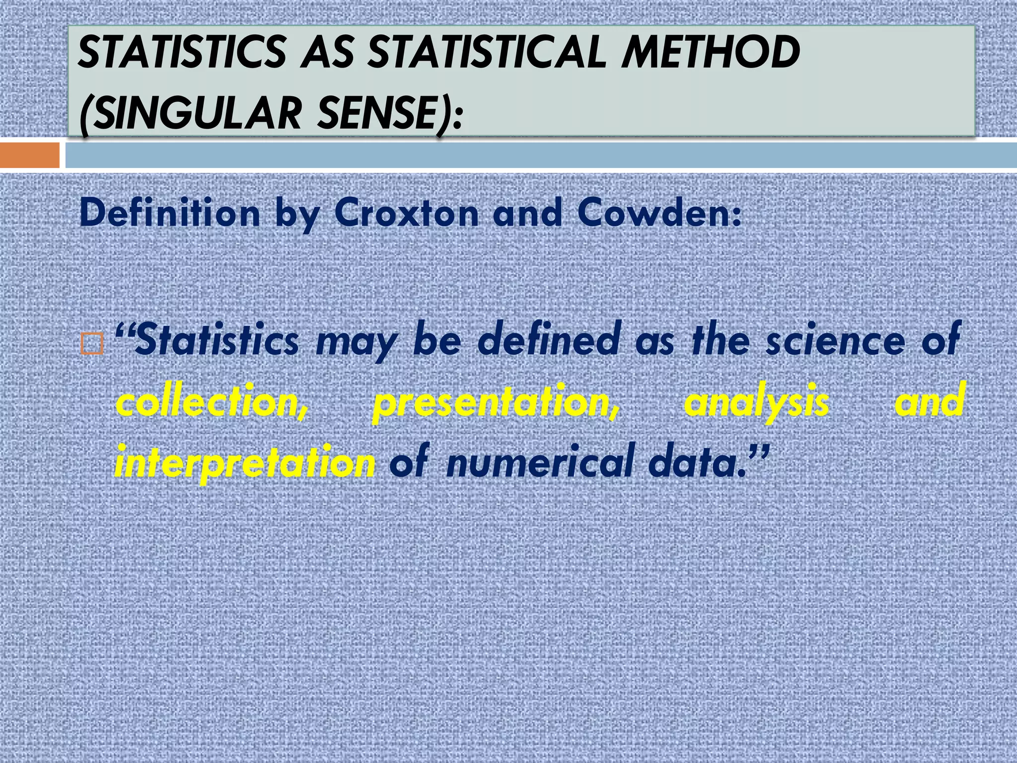 Nature Scope Functions And Limitations Of Statistics Pdf