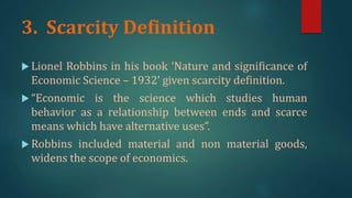 Nature and scopes of Economics | PPTX