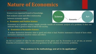 Nature and scopes of Economics | PPTX