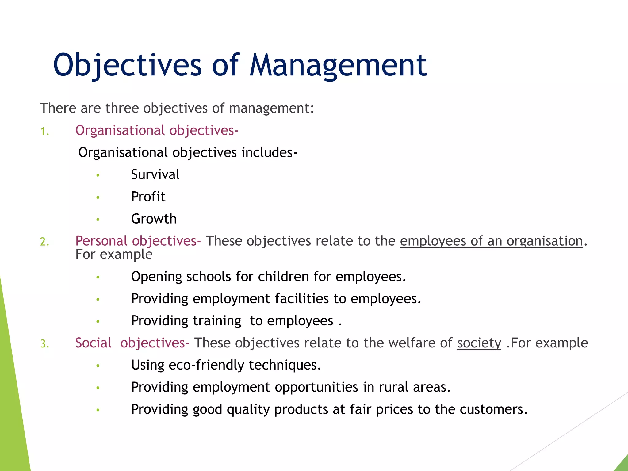 Nature and significance of management | PPTX