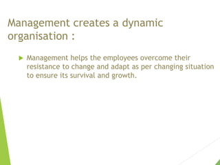Nature and significance of management | PPTX