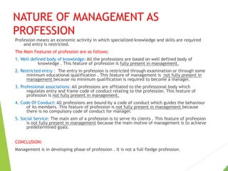 Nature and significance of management | PPTX