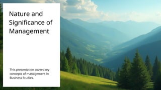 Nature and Significance of Management.pptx